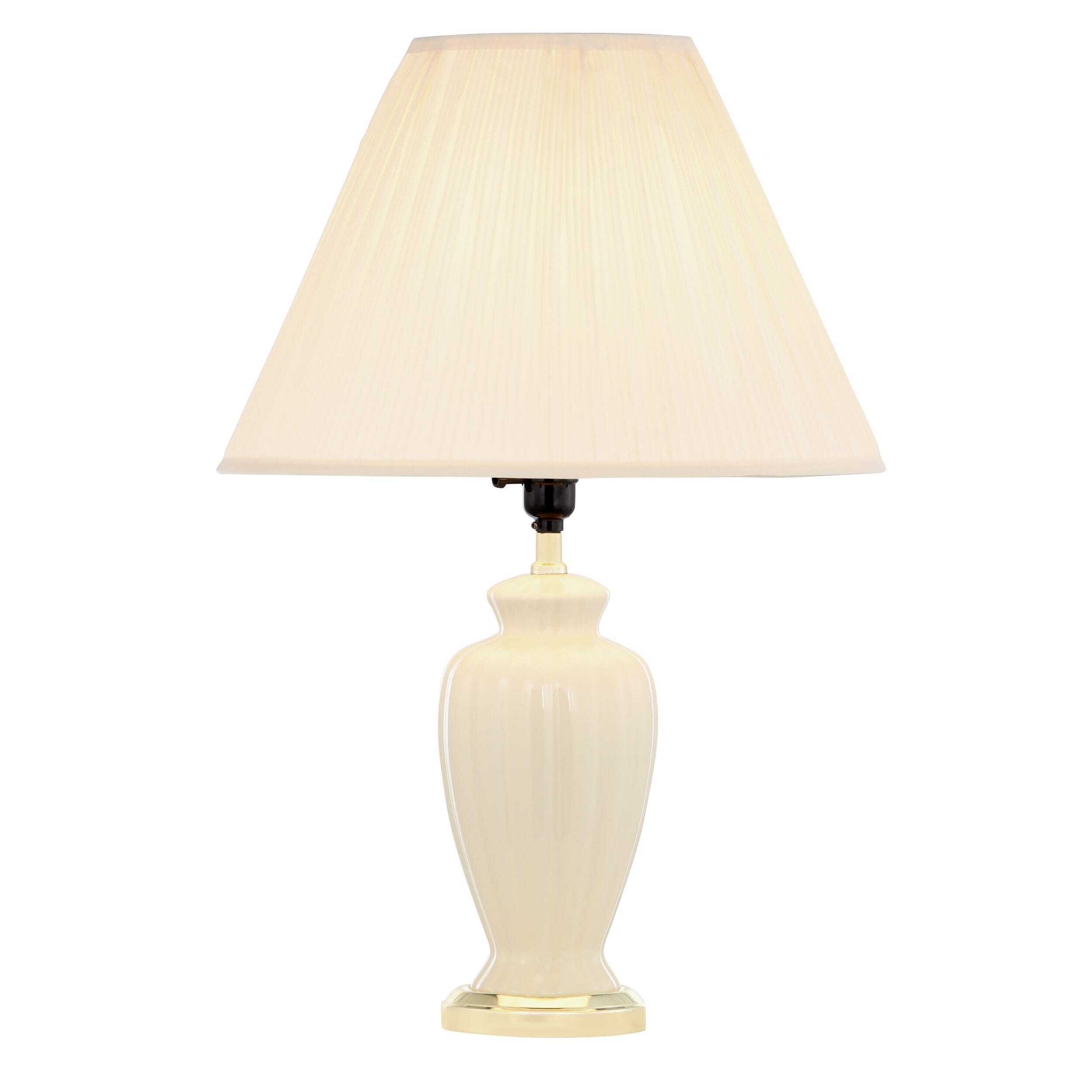 ORE International 26 in. Ceramic Ivory Table Lamp-6118IV - The Home Depot